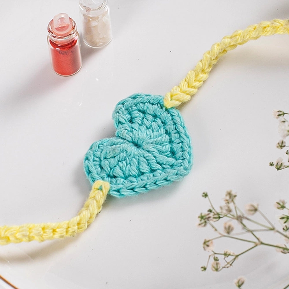 Handmade Heart Crochet Rakhi - Eco Friendly Rakhi for Kids – Confetti Gifts