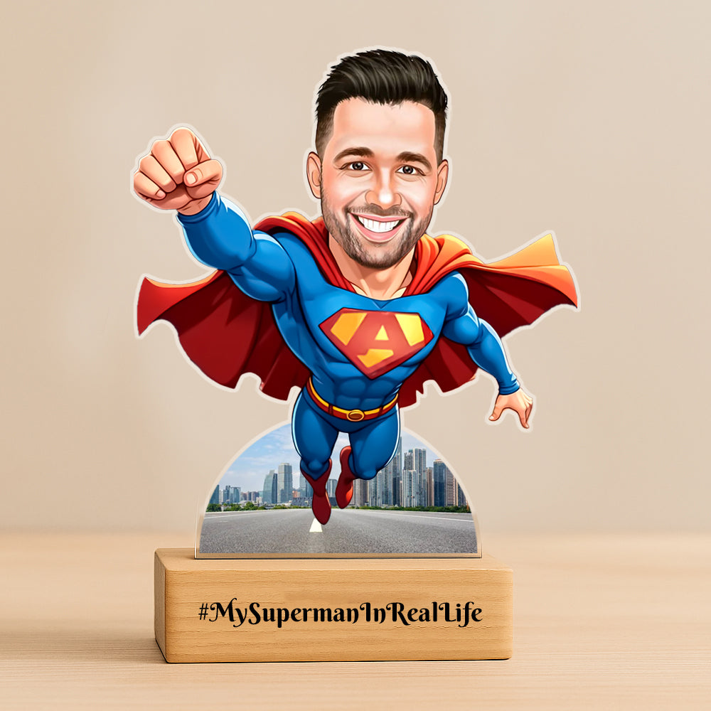 Personalized Superman Caricature Standee for Raksha Bandhan, Superhero ...